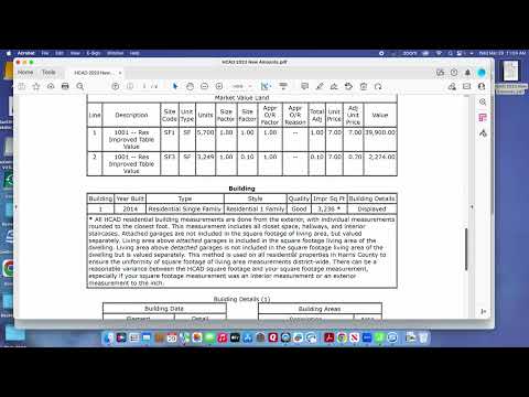 Annual County Appraisal District Values 2023