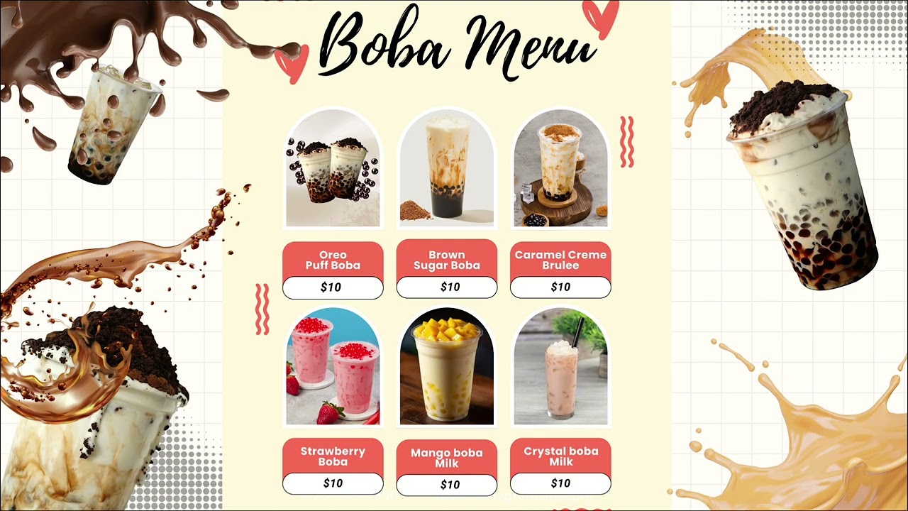 Boba Menu