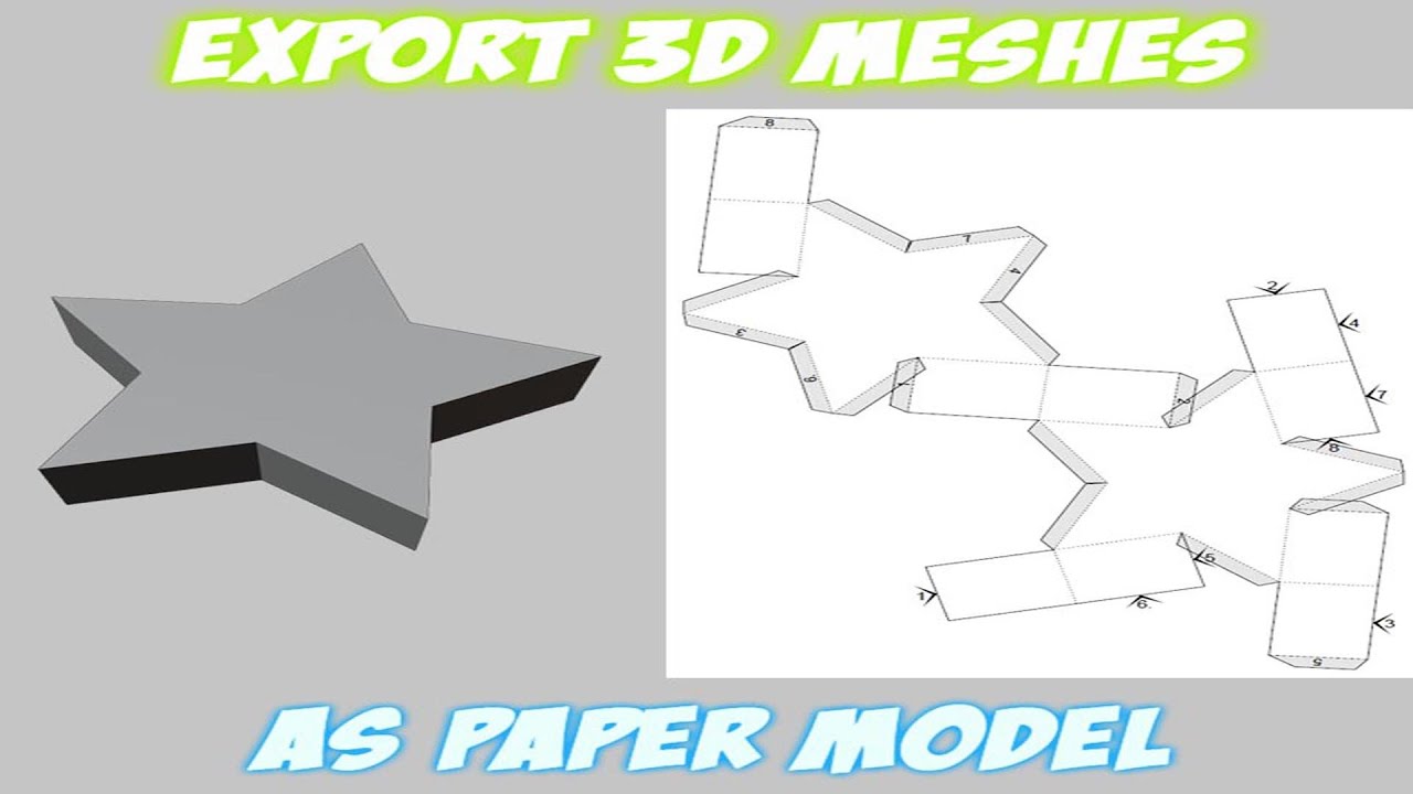 Blender Tutorial - Export paper model