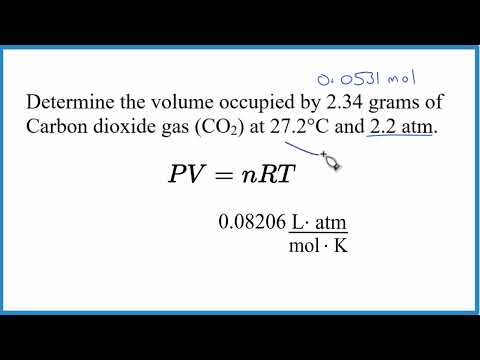 Ideal Gas Law (PV=nRT) Example Problem