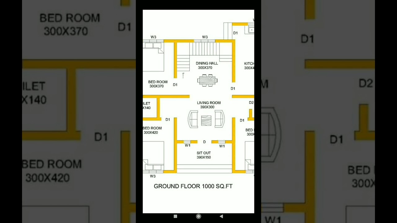 Vasthu Plan 1000 Sqft and 3 Bedroom #Vasthu_Plan #Delta #Delta_builders #House_Plan