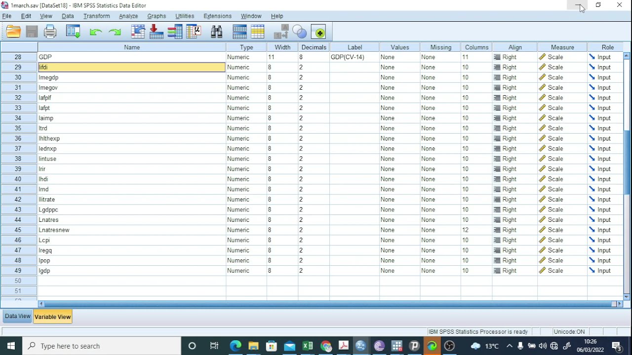 Importing and set up panel data into Stata for Analysis
