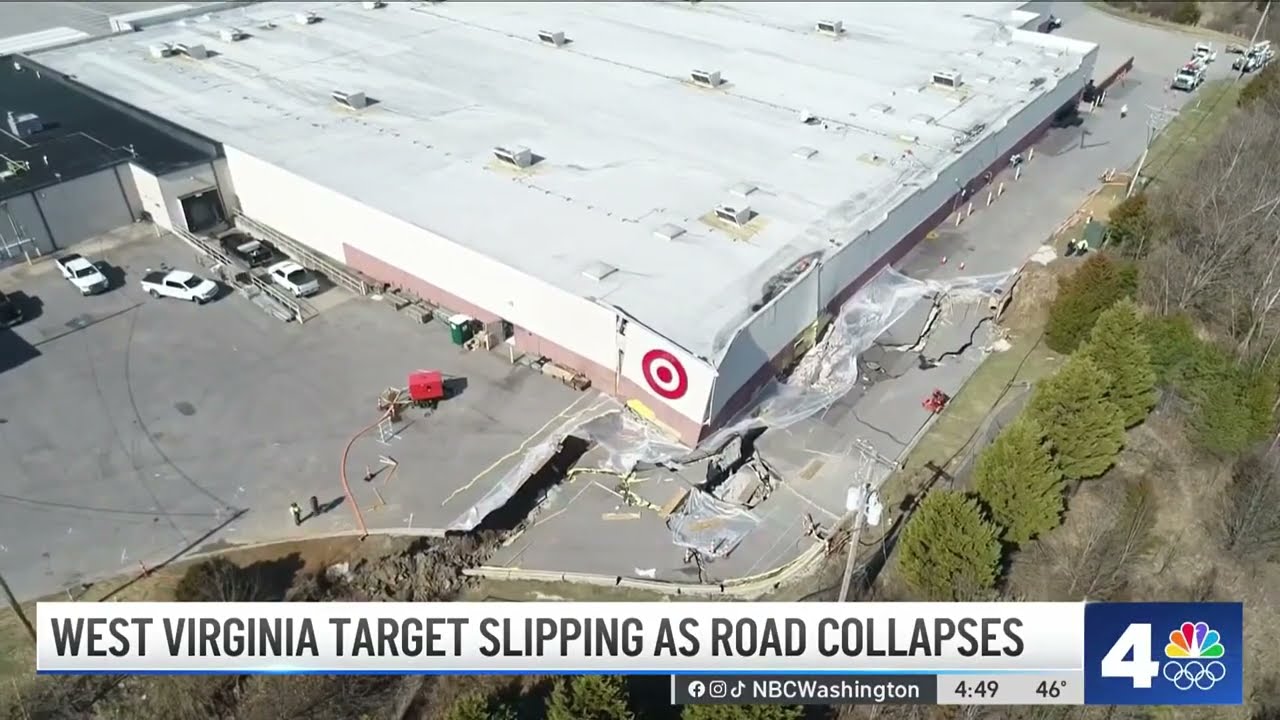 West Virginia Target slipping as road collapses | NBC4 Washington