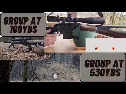 6GT, Group at 100yds Vs. 530yds, 105 Berger Hybrid