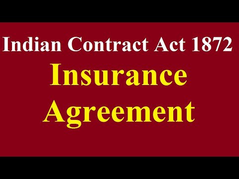 Indian Contract Act 1872- Insurance agreement | Wagering Agreement