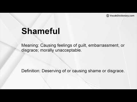Shameful Meaning
