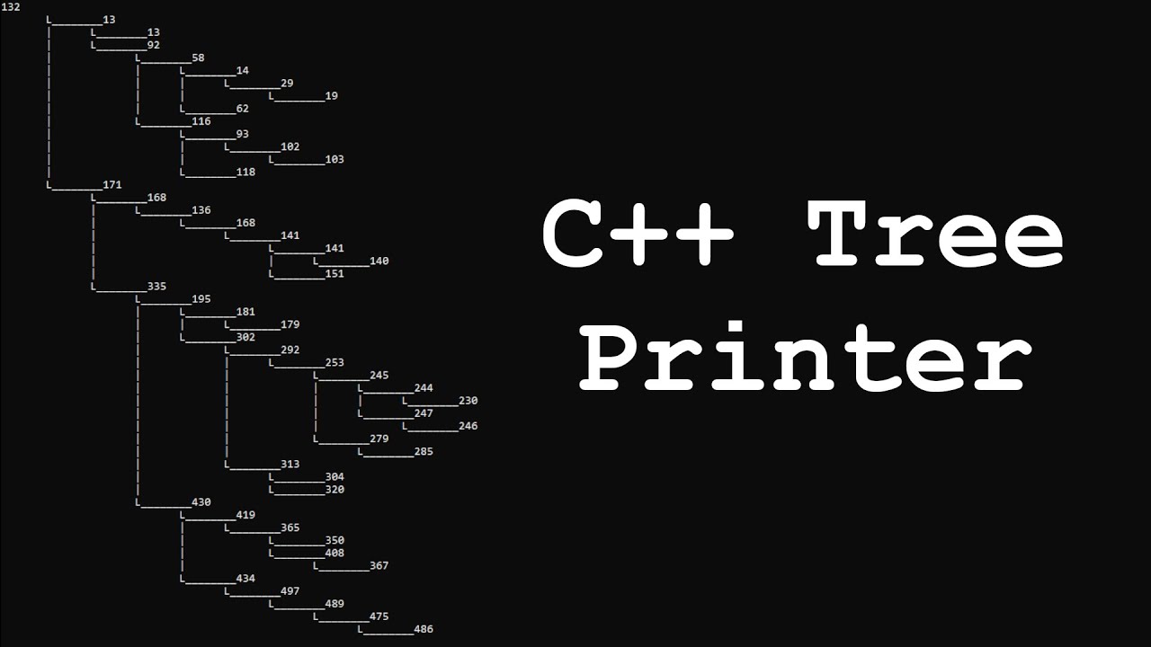 C++ Tree Printer | Beginner C++