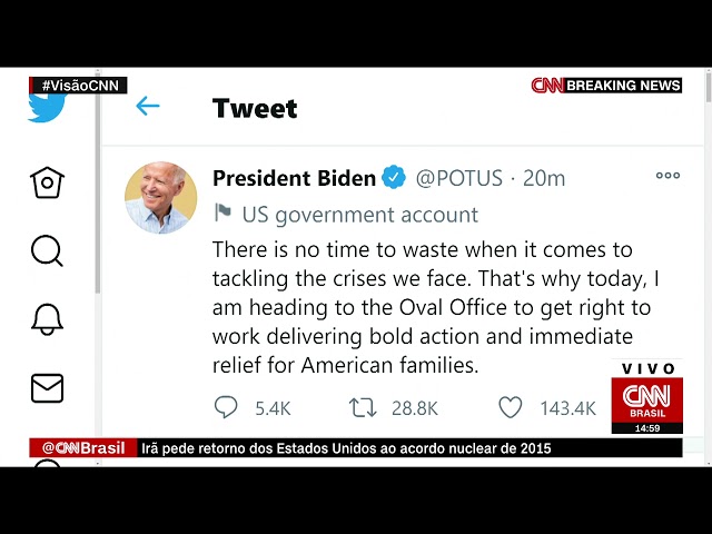 Twitter transfere contas do governo dos EUA para Biden e Kamala | CNN ...