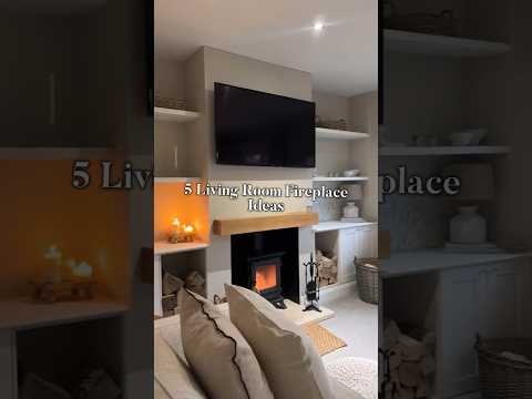 5 Living Room Fireplace Ideas #fireplaceideas #livingroomdecor #interiordesign