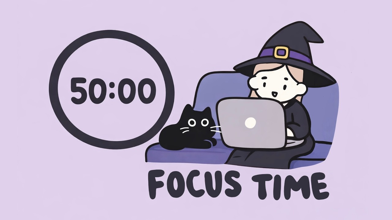 Pomodoro Timer 4x50 | ADHD Focus Playlist 🎵 theme: witchy