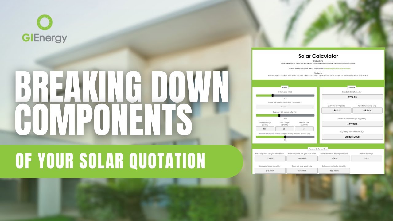 Breaking Down Components of your Solar Quotation