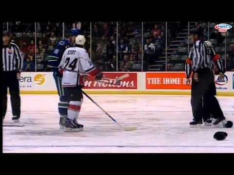Alexandre Mallet vs. Turner Elson, November 29, 2013 - Utica Comets vs ...