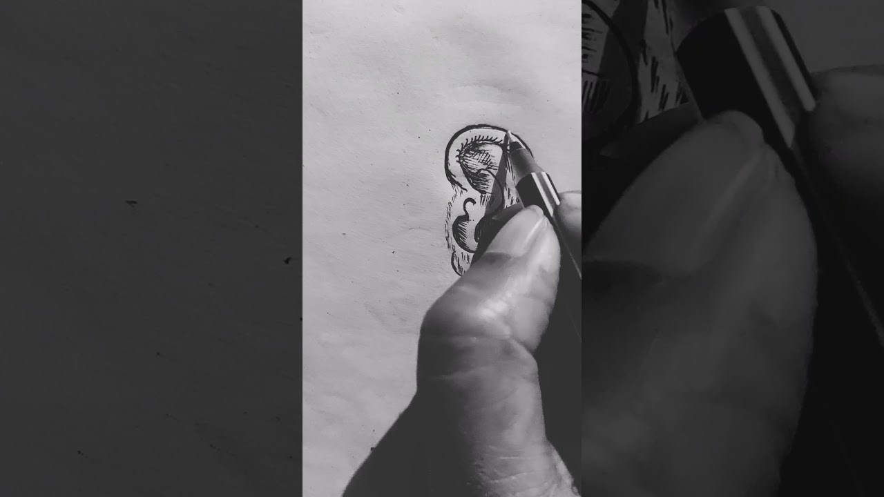 How to draw a human ear#shorts#art for kids