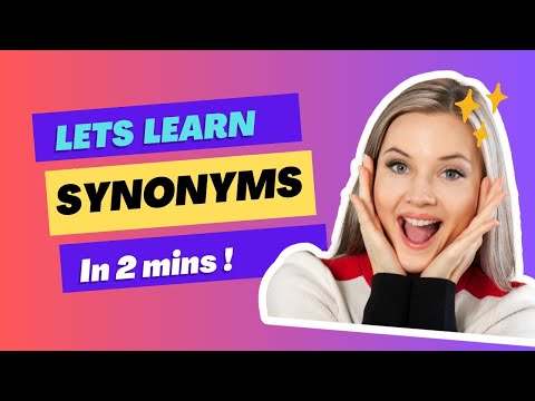 Synonyms | Same meaning words in English | You should learn | English practice | English Ways