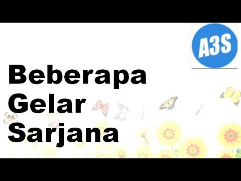 Gelar sarjana wajib tau
