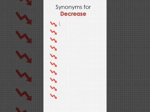 Synonyms For Decrease