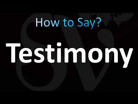 How to Pronounce Testimony (CORRECTLY!)