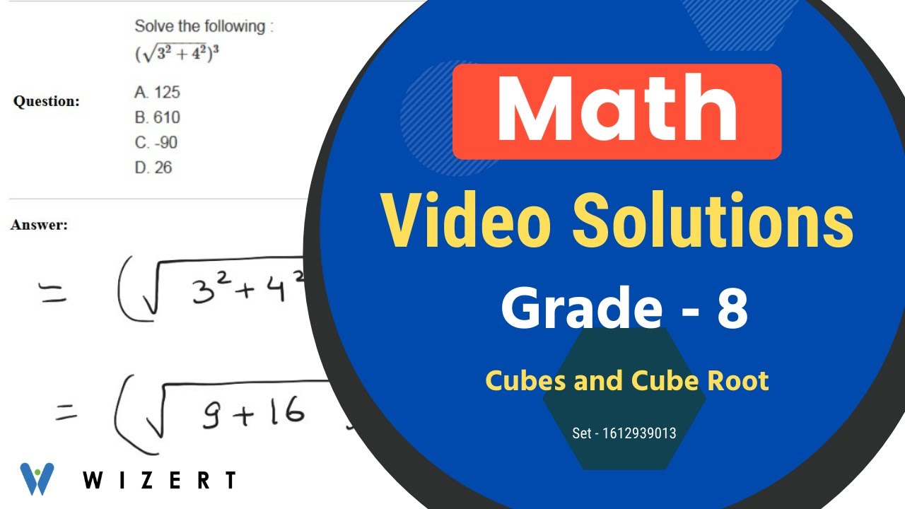Mathematics Worksheets - Cubes and Cube Root worksheet pdfs for Grade 8 - Set 1612939013