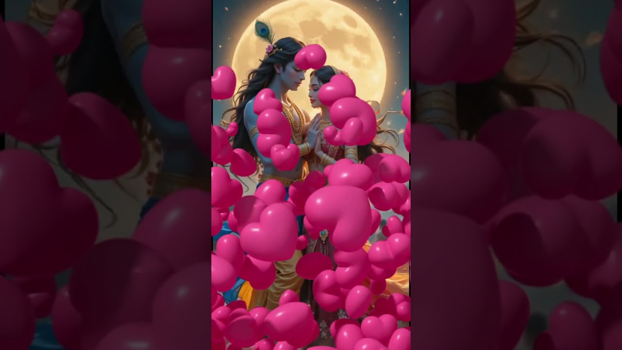 Radha Krishna Divine Love | AI Generated Art | Vrindavan Spiritual Scenes in 4K