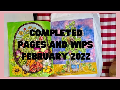 COMPLETED COLOURING PAGES AND WIPS/ FEBRUARY 2022 / ADULT COLOURING