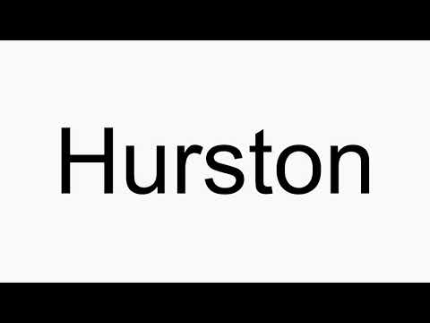 How to pronounce Hurston