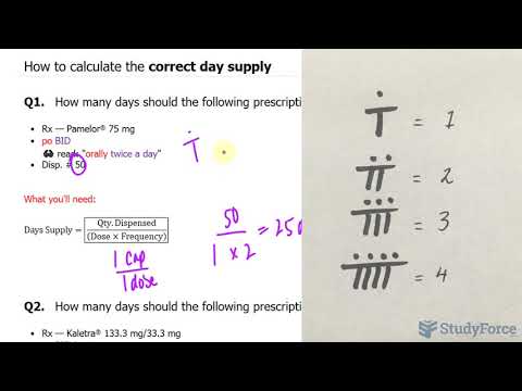 Calculate the correct day supply from a prescription