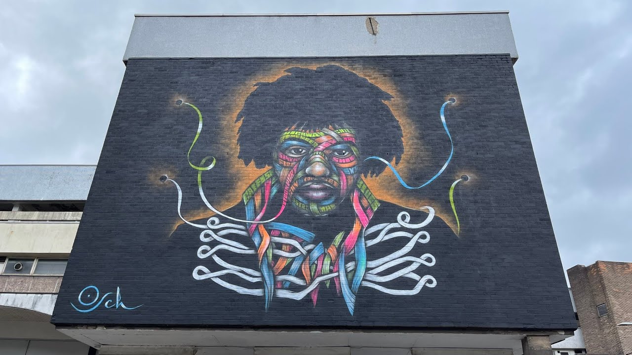 Jimi Hendrix Mural In Stockport