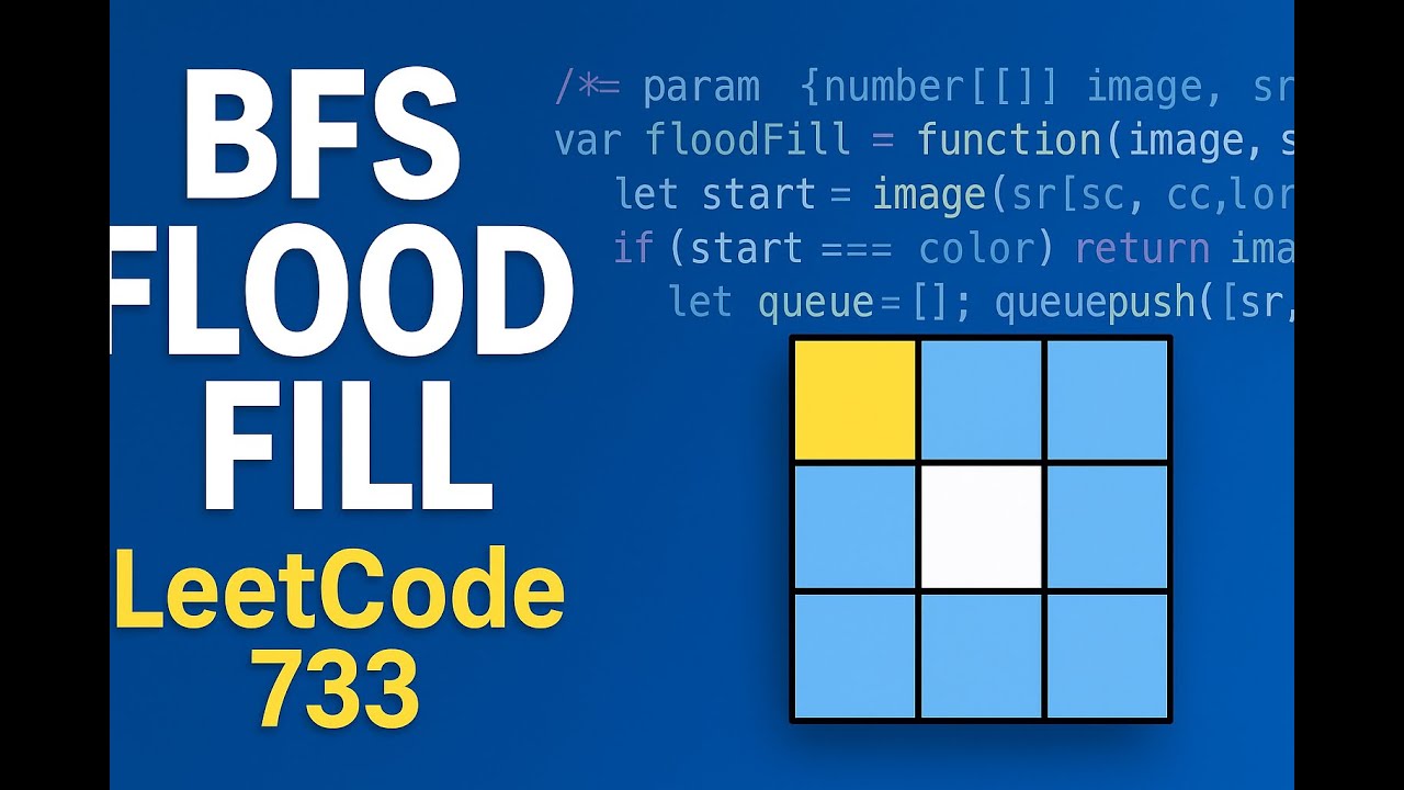 LeetCode 733: Flood Fill BFS Solution | JavaScript Explained