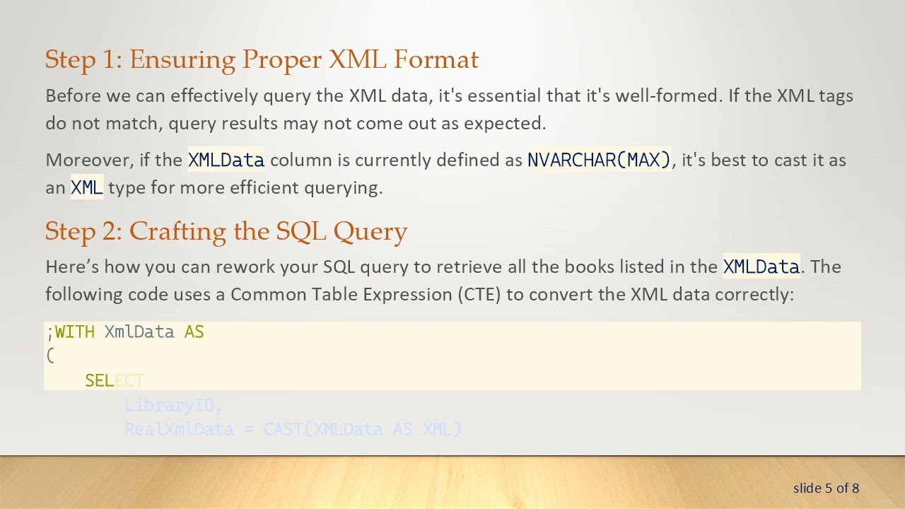 Converting XML Data to a Table Format in SQL Server