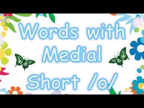 Words with Medial short o Sound