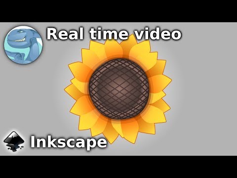 Sunflower. Vector graphics with Inkscape.