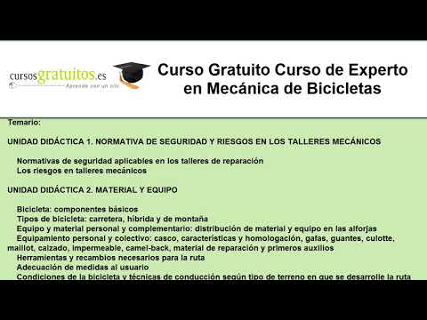 curso de mecanica de bicicletas online gratis