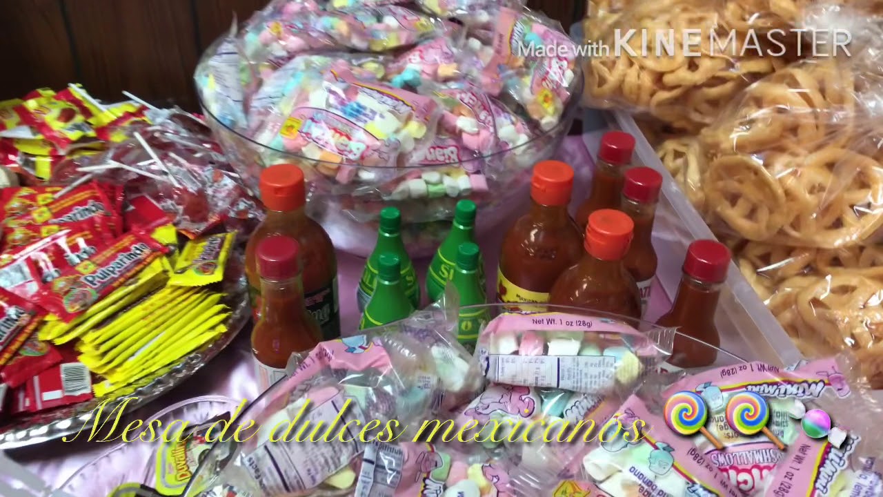 Mesa de dulces mexicanos para fiestas 🍬🍭