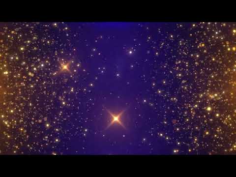 sparkling blue gold glitter lights particles celebration background loop