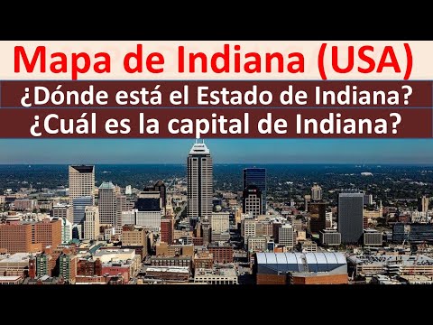 Mapa de Indiana Estados Unidos. Capital de Indiana. Donde esta Indiana. Indiana map