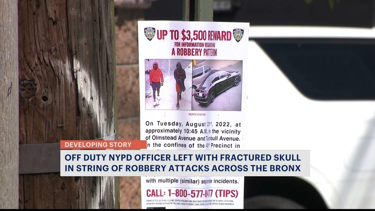 Off-duty NYPD officer hospitalized with fractured skull after ambush in the Bronx