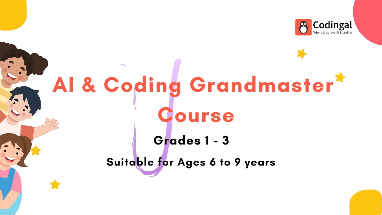 The Ultimate AI & Coding Course for Kids - AI & Coding Grandmaster by Codingal (Age 6-9)