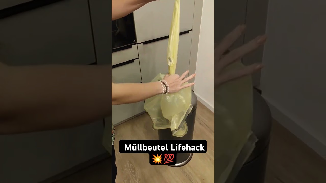 GENIALER Lifehack Müllbeutel 💥💯 #shorts #lifehacks #genial #diy #haushalt