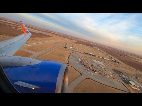 Beautiful Sunset Takeoff From Lubbock, TX (LBB) - Southwest Airlines 737-700