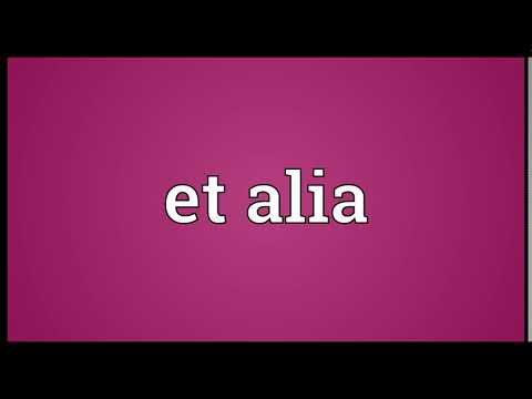 Et alia Meaning | Wordogram