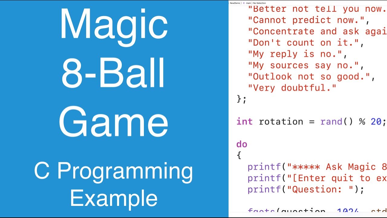 Magic 8-Ball Game | C Programming Example