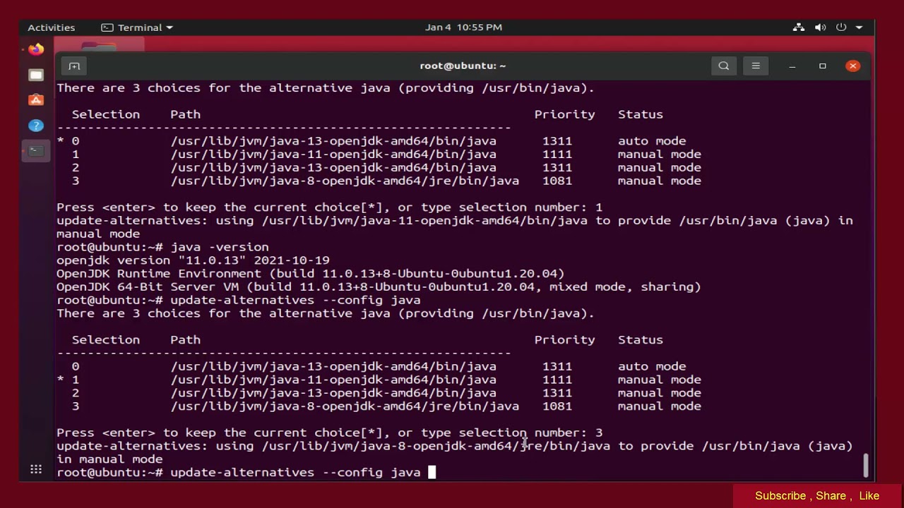 How To Install Switch Multiple Java Version on Ubuntu 20.04 LTS