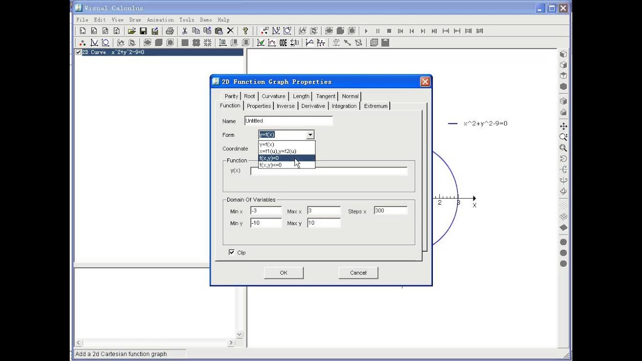 How to graph implicit function with Visual Calculus