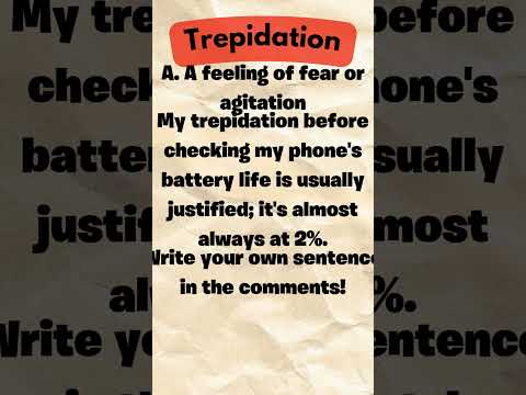 Word of the Day: Trepidation – Meaning & Examples Explained! #vocabulary #english #sat