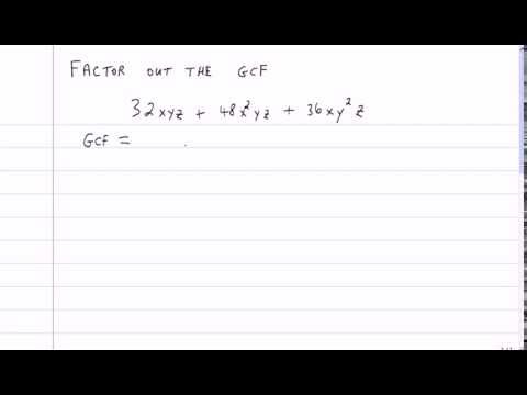 Factor out the GCF Ex 4