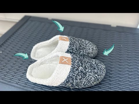 Men's Memory Foam Slippers Comfort Wool Like Plush Fleece Lined House Shoes