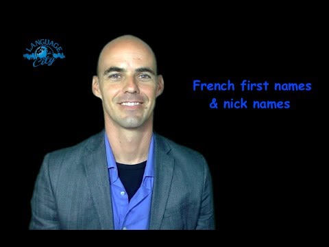 First names / nick names in French