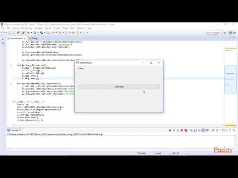 Learn Python GUI Programming Recipes using PyQt5 Calling Dialogs from the Main Window | packtpub ...