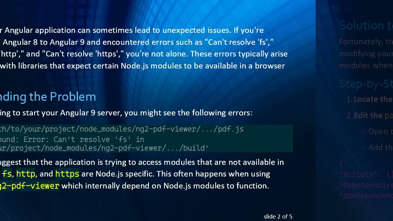 Resolving fs, http, and https Module Not Found Errors When Upgrading to Angular 9