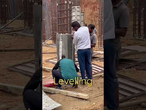Levelling using auto-level instrument at construction site 🏗️ #civil #construction #hyderabad